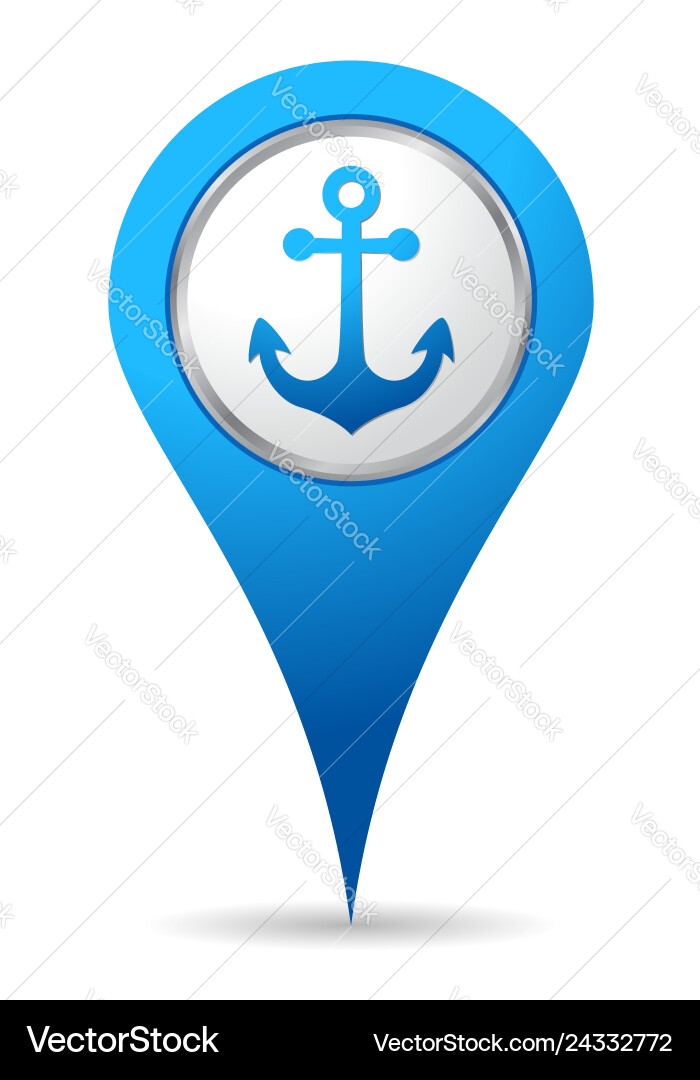 Location anchor icon Royalty Free Vector Image