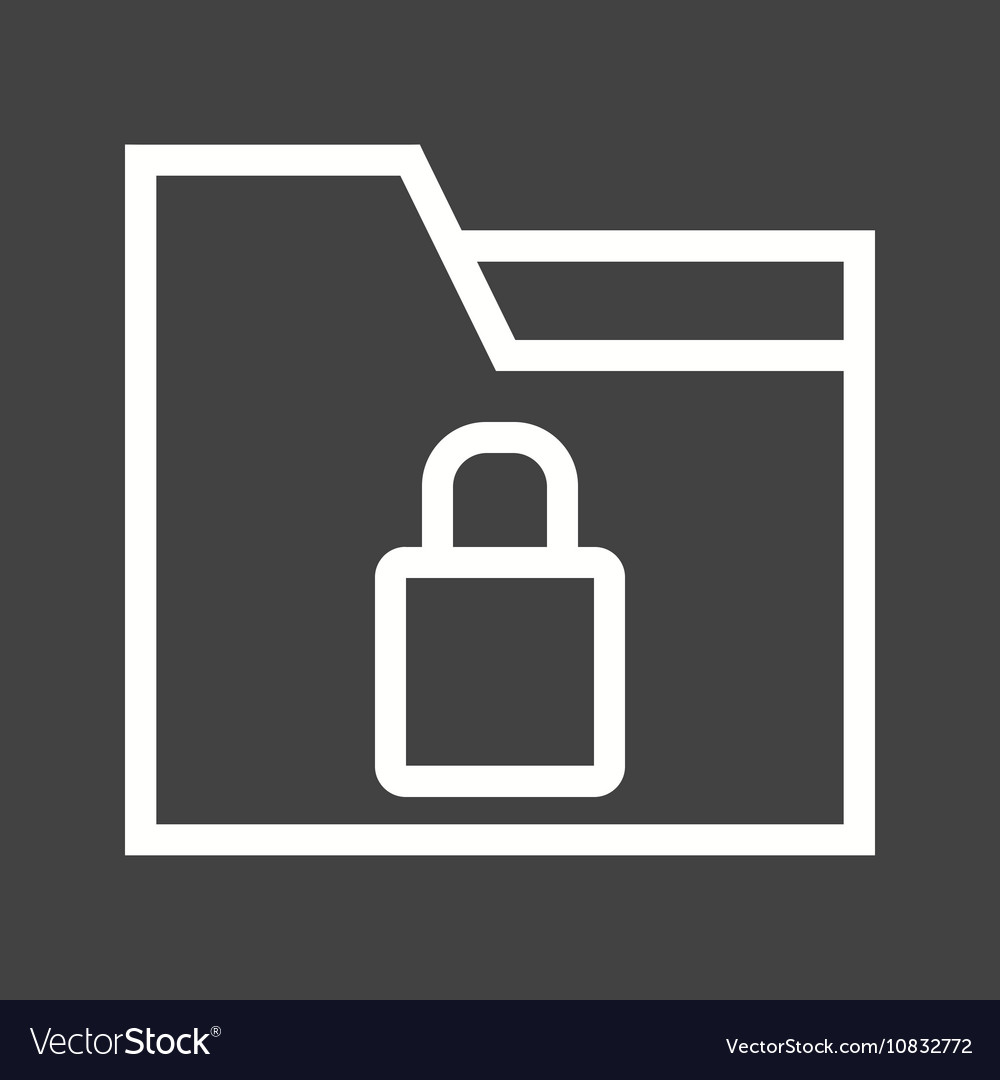 Locked folder Royalty Free Vector Image - VectorStock