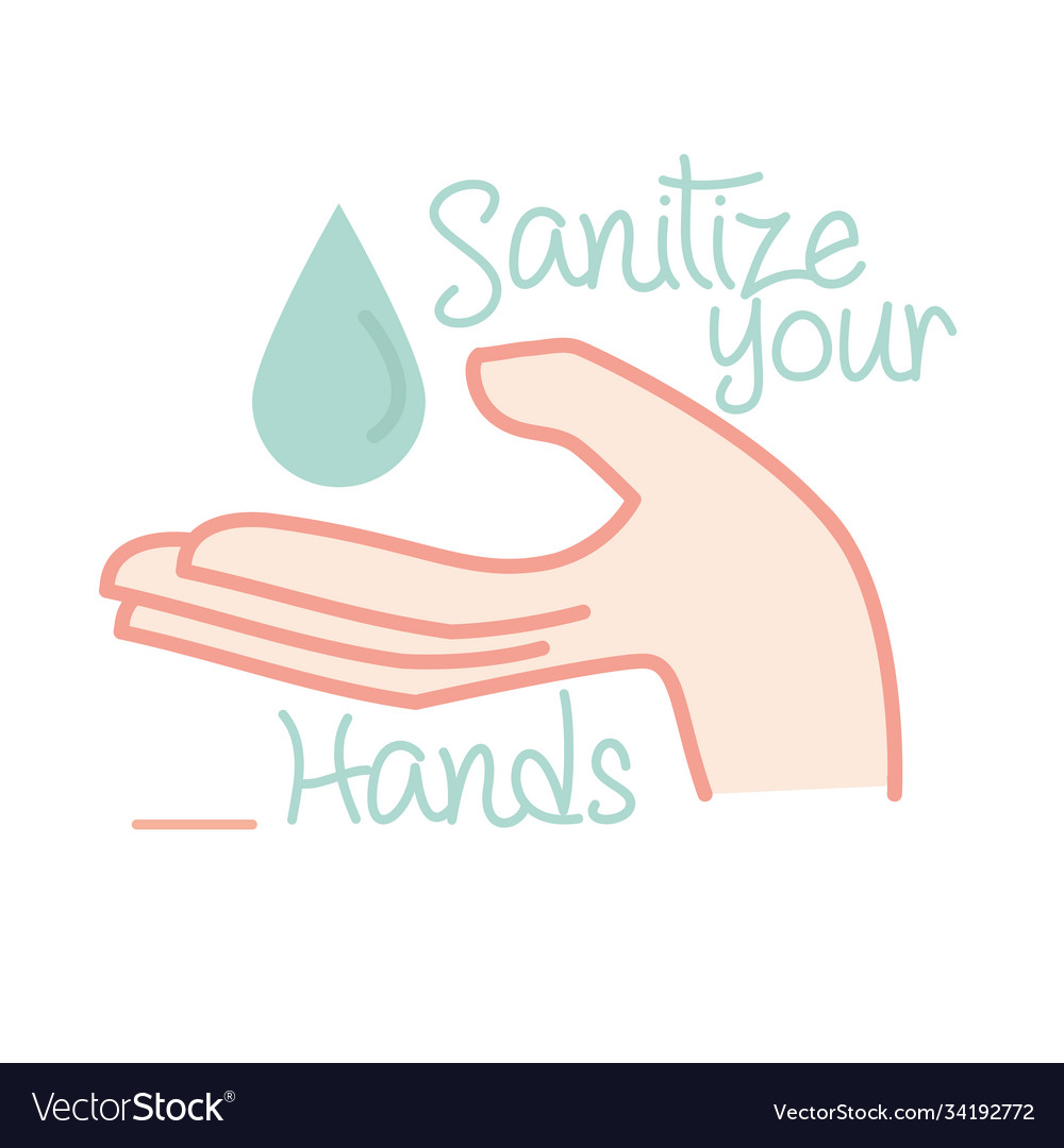 New normal sanitize your hands after coronavirus Vector Image