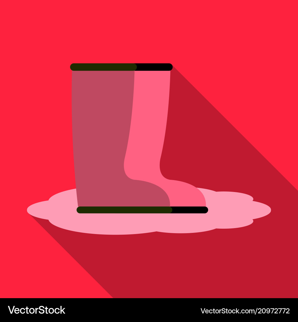 Pair of rubber rain boots symbol autumn Royalty Free Vector