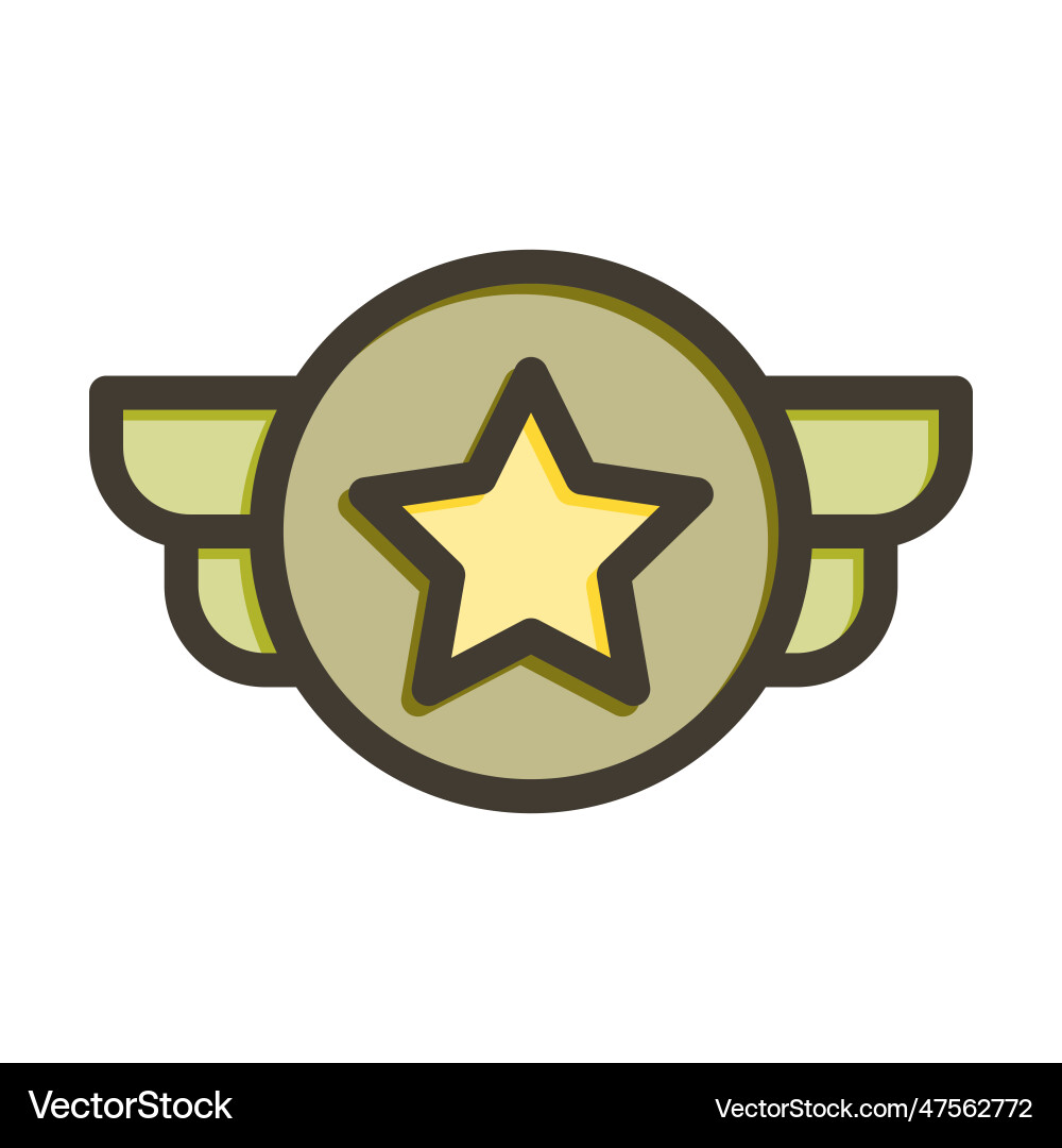 Rank thick line filled colors for personal Vector Image