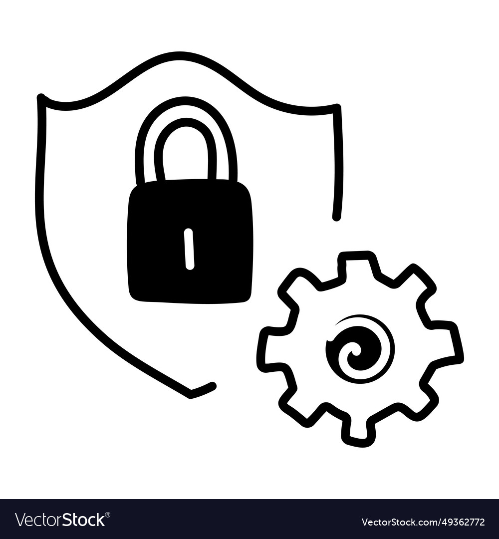 Security setting Royalty Free Vector Image - VectorStock