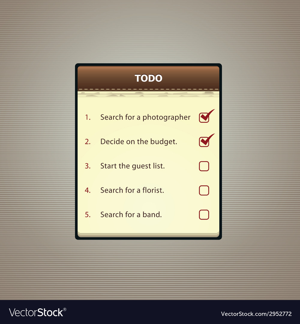 Todo Royalty Free Vector Image - VectorStock