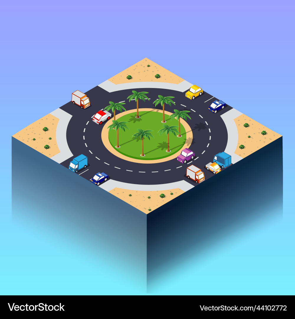 Transportation city streets intersection Vector Image