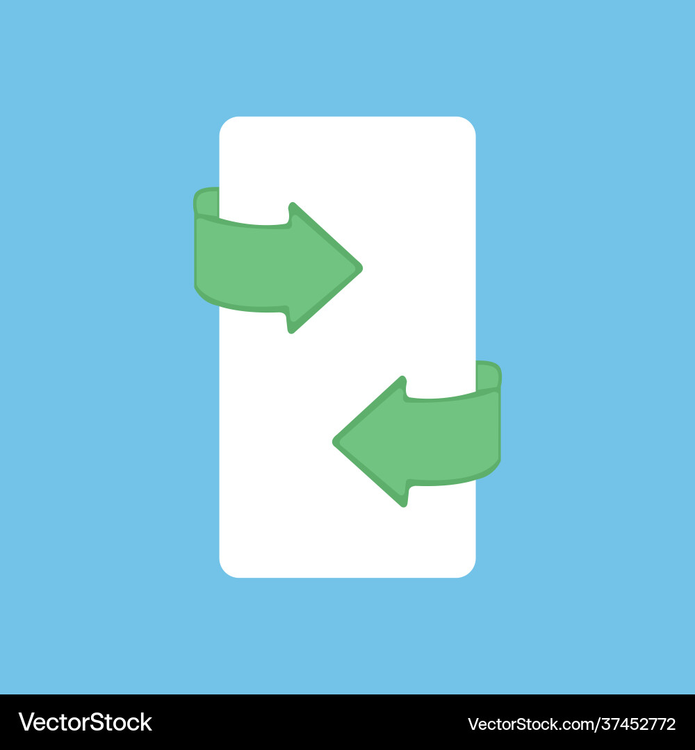 Two green arrows on white blank hand draw style Vector Image