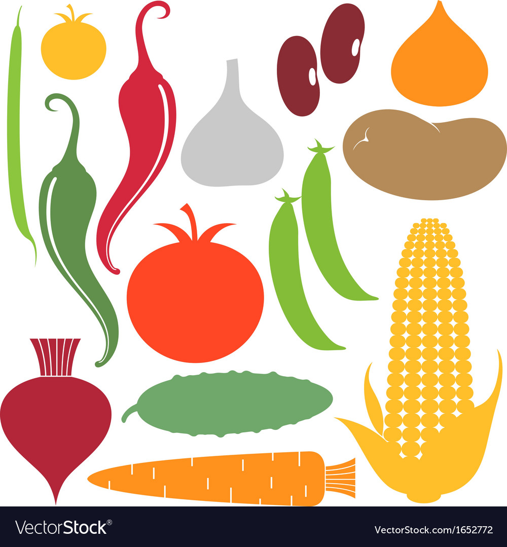 Vegetable Set Royalty Free Vector Image - VectorStock
