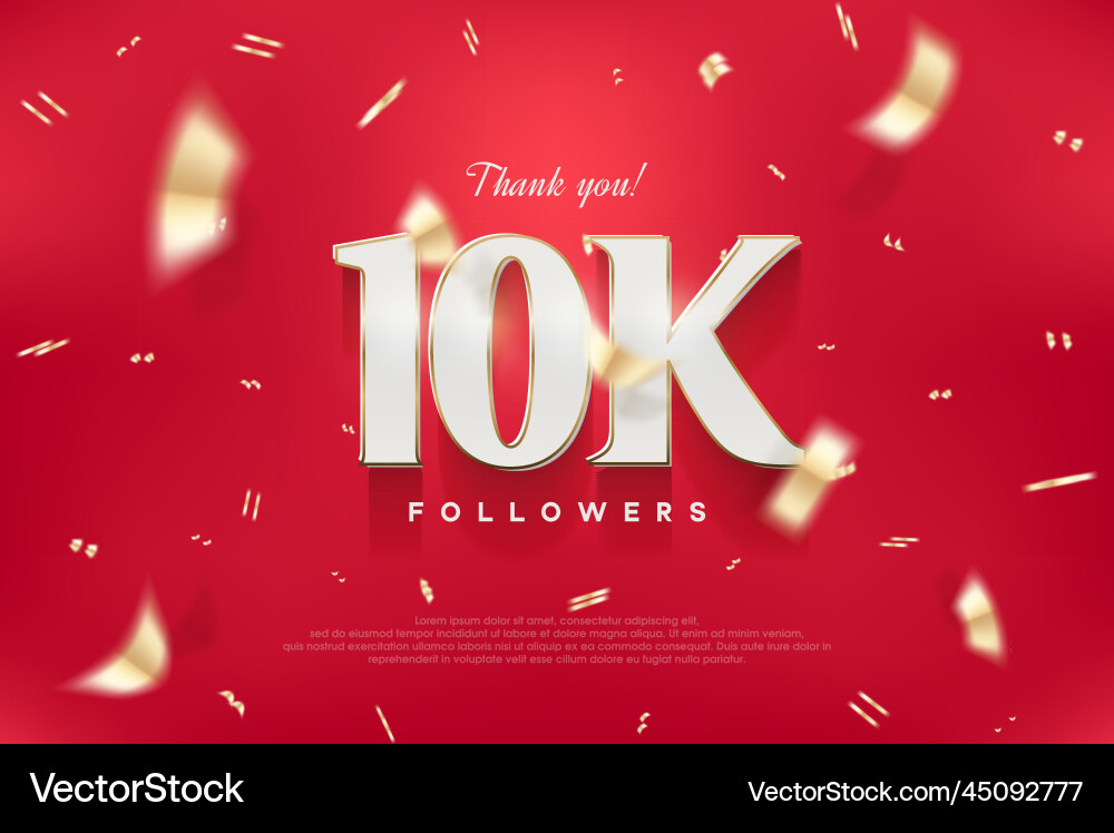 10k elegant and luxurious design background thank Vector Image