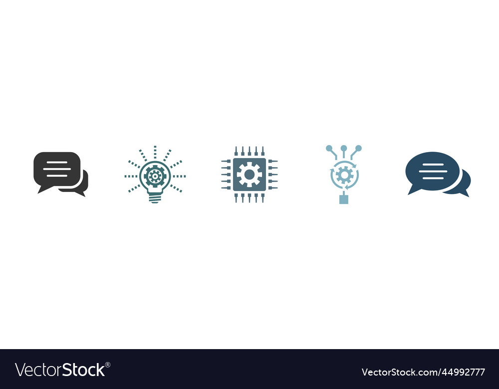 Chat innovation technology algorithm message Vector Image