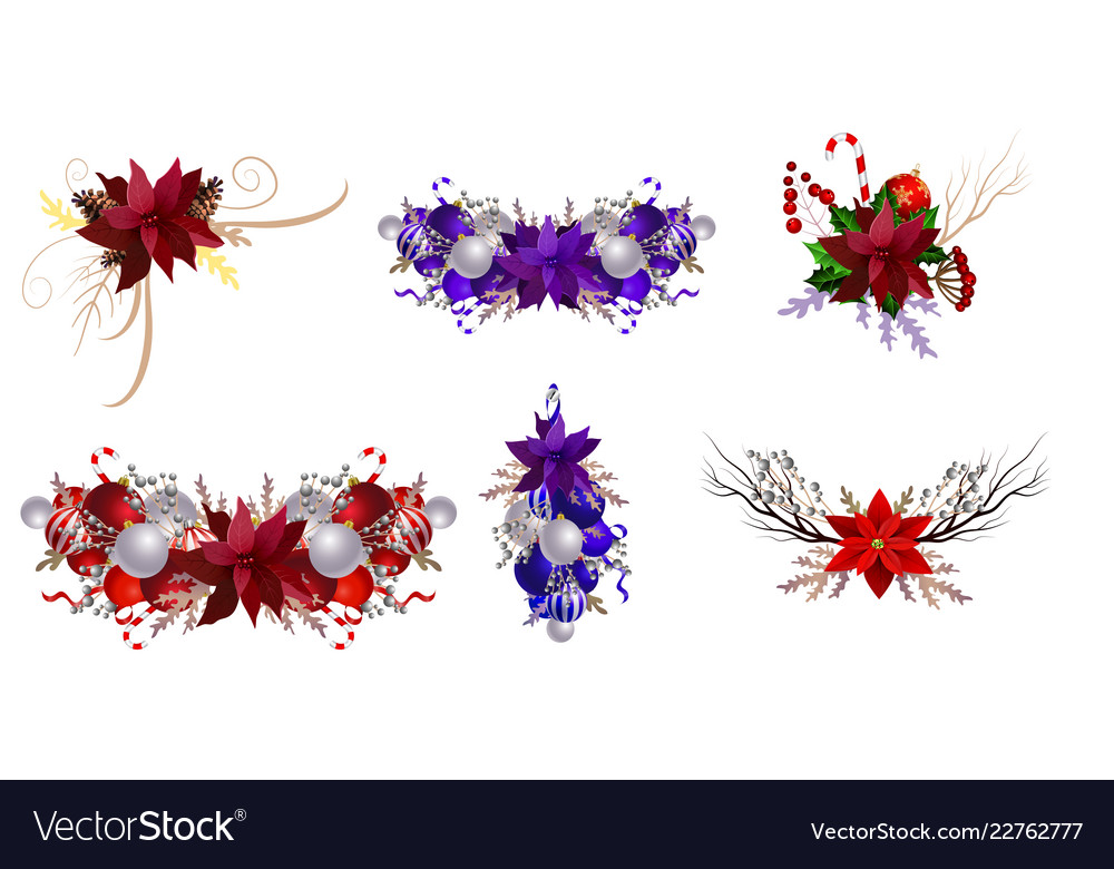 Christmas decoration set Royalty Free Vector Image