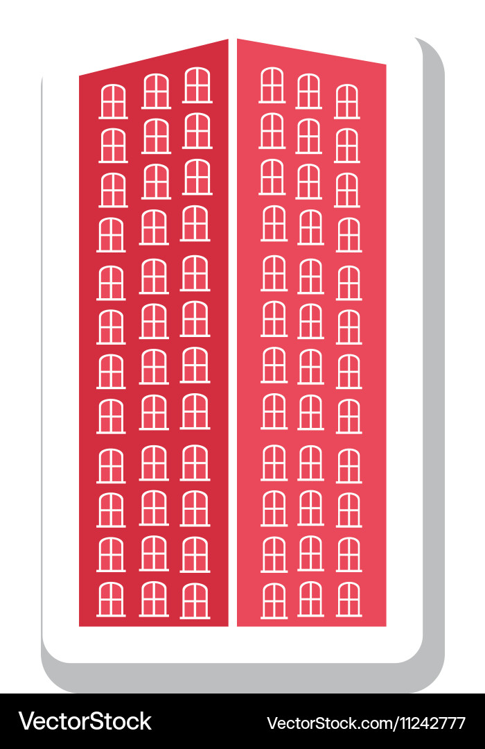 City building pictograph icon image Royalty Free Vector