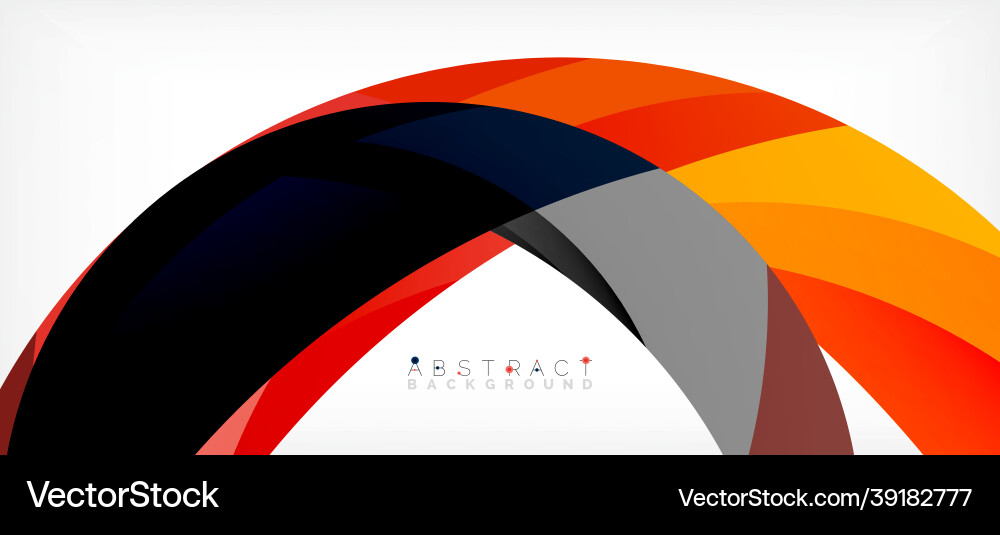 Color circle shapes minimal geometric background Vector Image