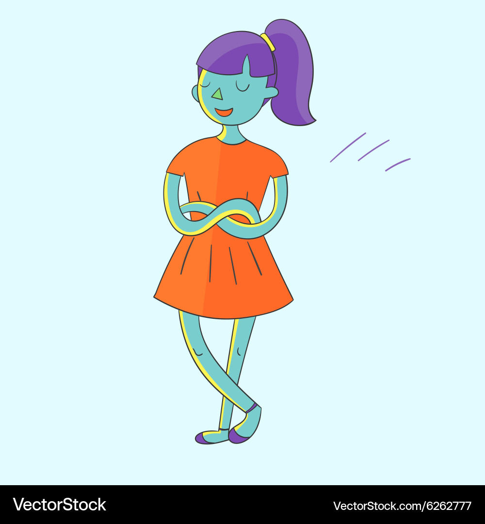 Girl vivid color Royalty Free Vector Image - VectorStock