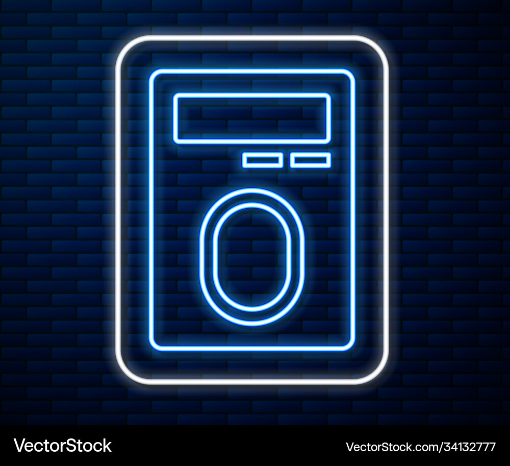 Glowing neon line human hand scanning with finger Vector Image
