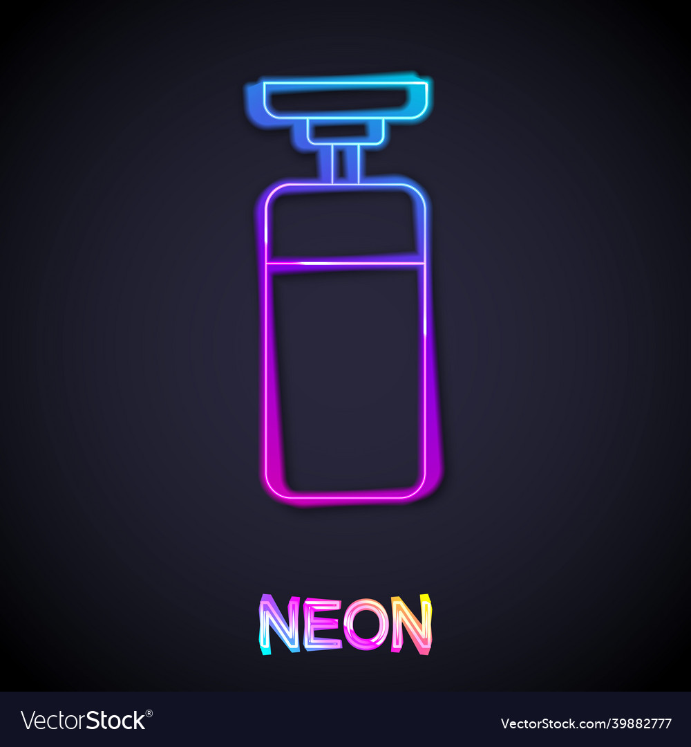 Glowing Neon Line Punching Bag Icon Isolated Vector Image