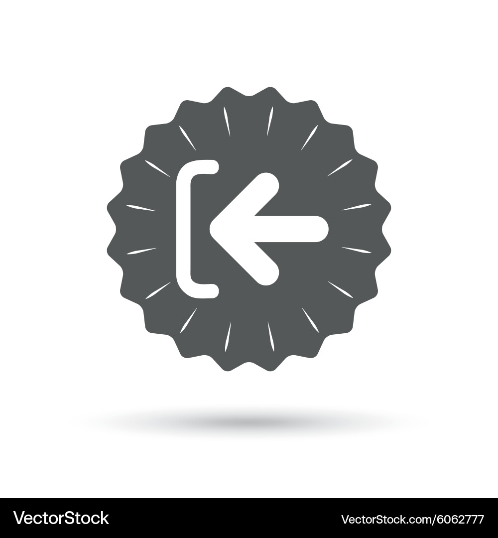 Login sign icon in symbol arrow Royalty Free Vector Image
