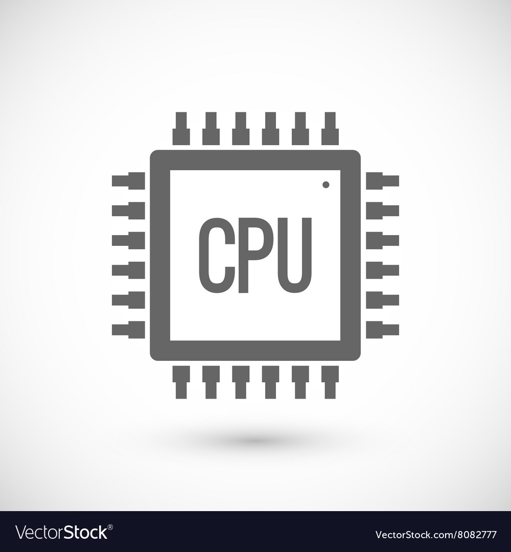 Processor chip icon Royalty Free Vector Image - VectorStock