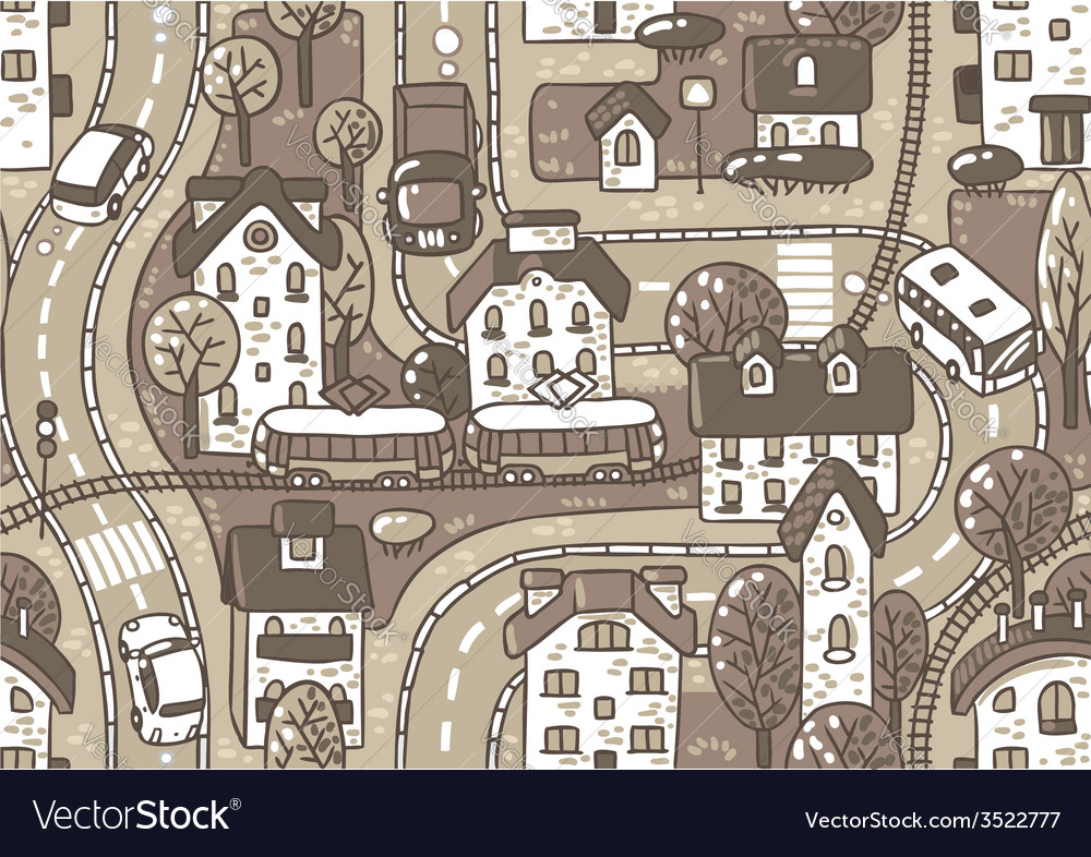 Road seamless pattern Royalty Free Vector Image