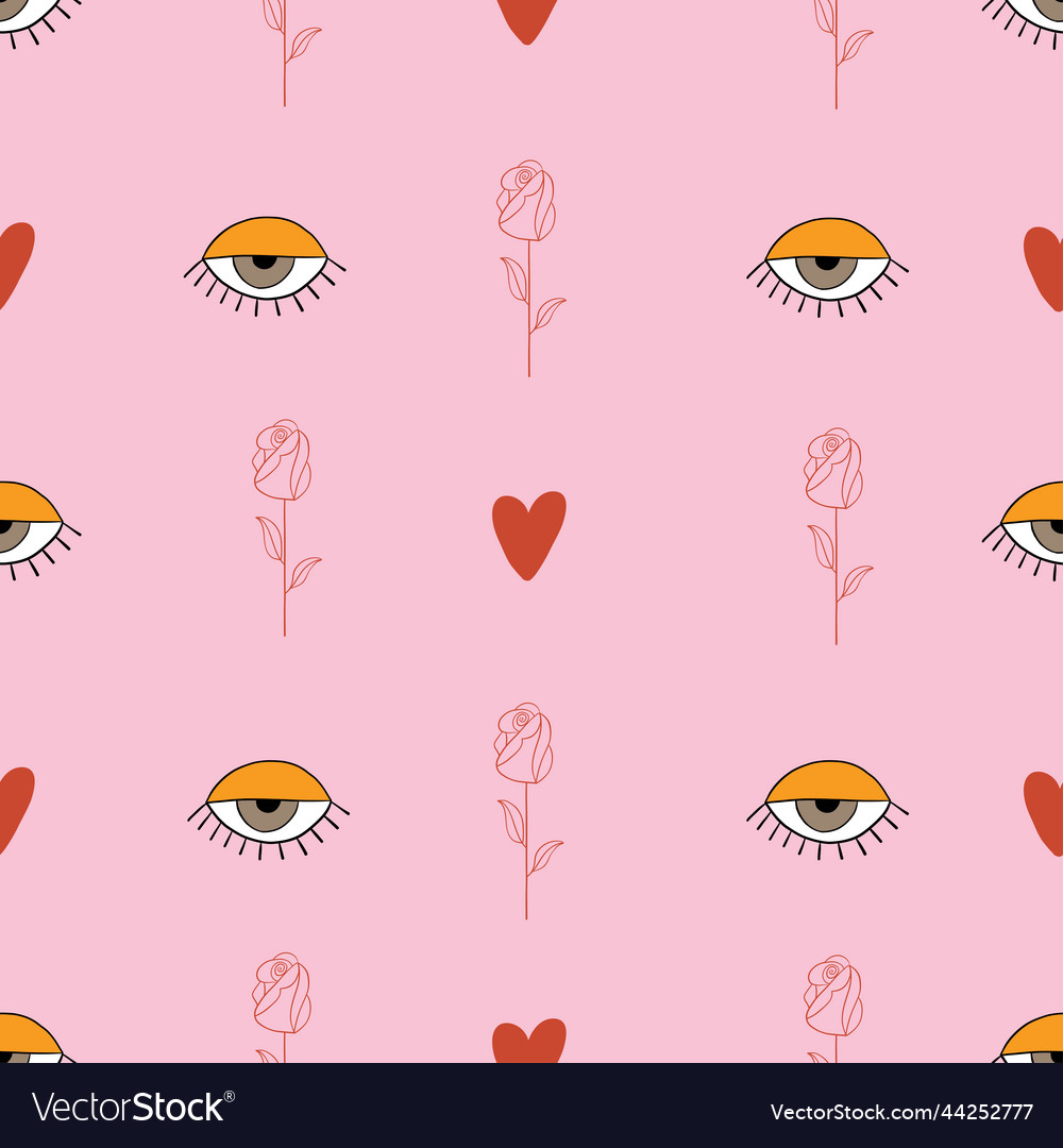 Seamless pattern with boho elements Royalty Free Vector