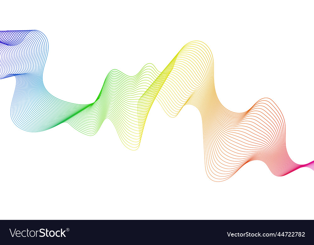 Abstract backdrop with wave gradient lines Vector Image