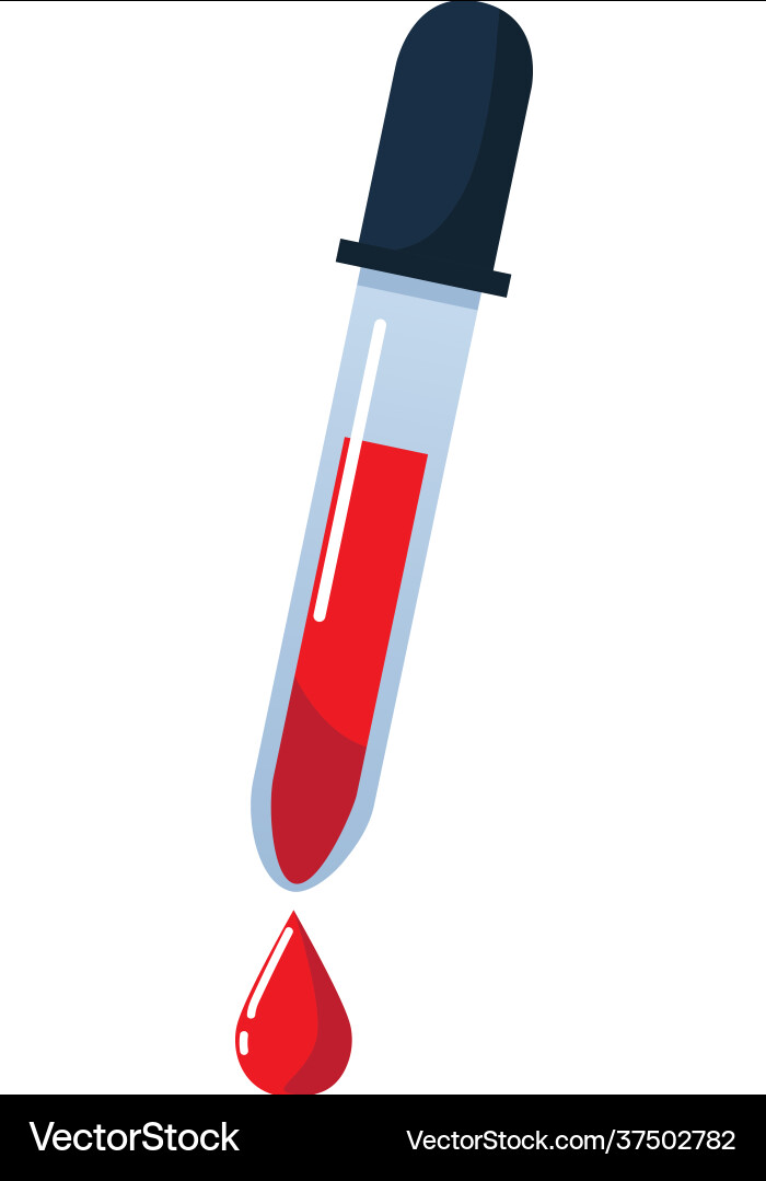 Blood dropper medical Royalty Free Vector Image