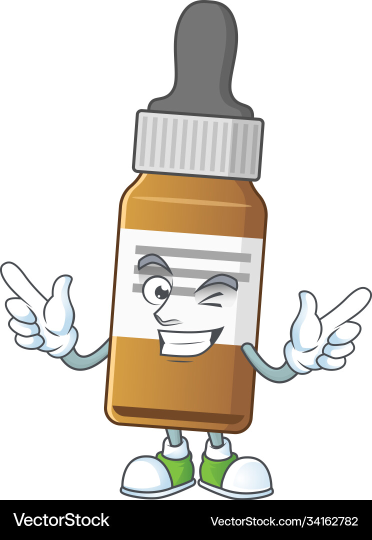 Cartoon character design concept liquid bottle Vector Image