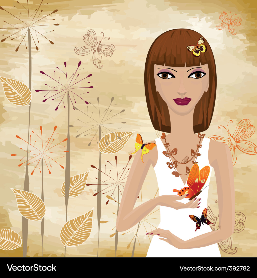 Cartoon girl Royalty Free Vector Image - VectorStock