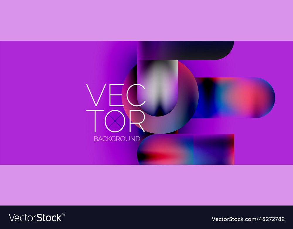Geometric Shapes Fluid Gradient Abstract Minimal Vector Image 
