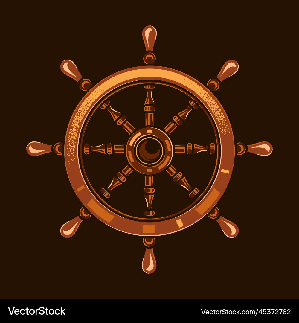 Helm of the ship Royalty Free Vector Image - VectorStock