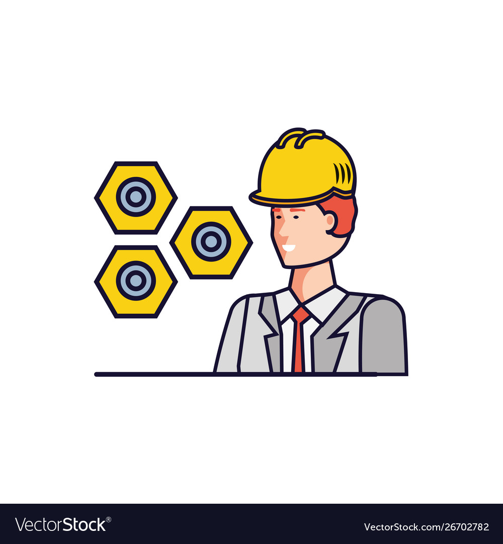 Isolated avatar professional worker design Vector Image