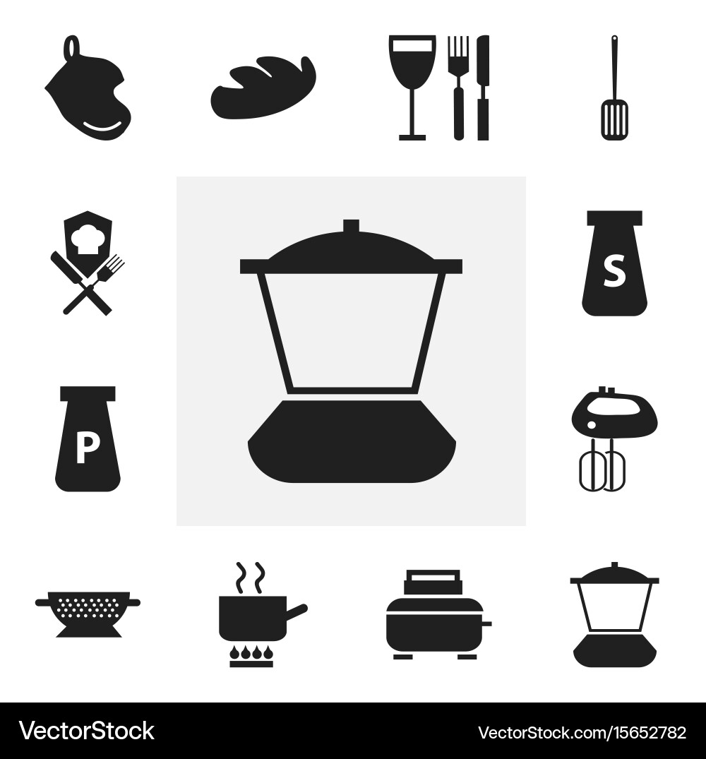 Set of 12 editable restaurant icons includes Vector Image