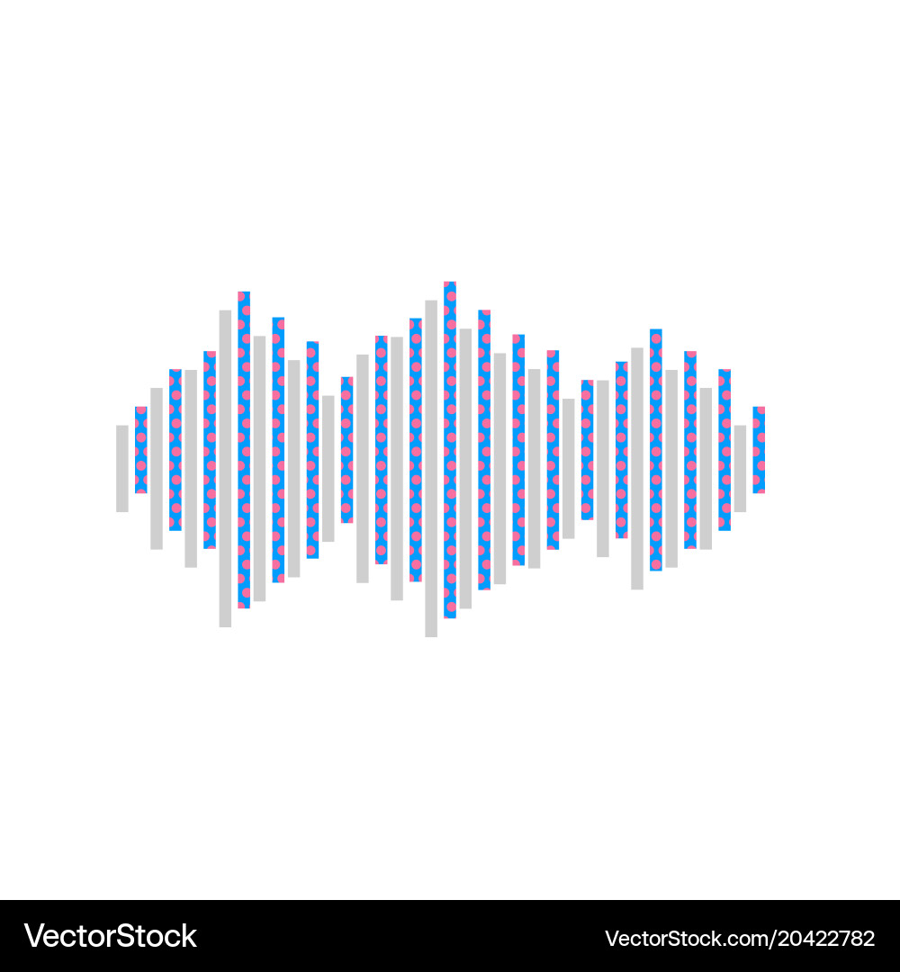 Sound waves icon neon blue icon Royalty Free Vector Image