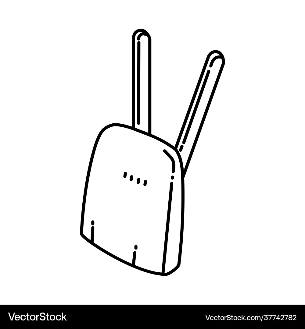 Wireless icon doodle hand drawn or outline icon Vector Image