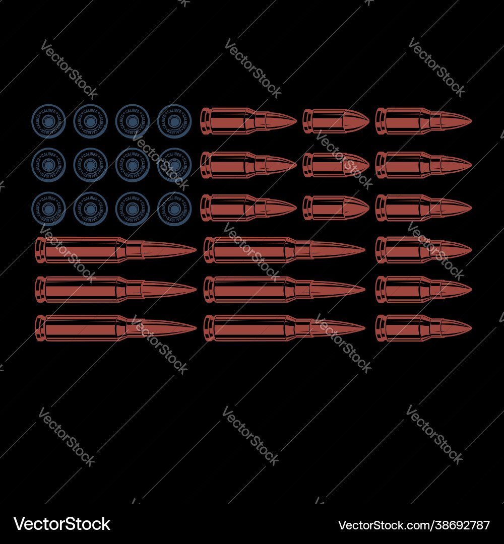 American national flag from bullets design Vector Image