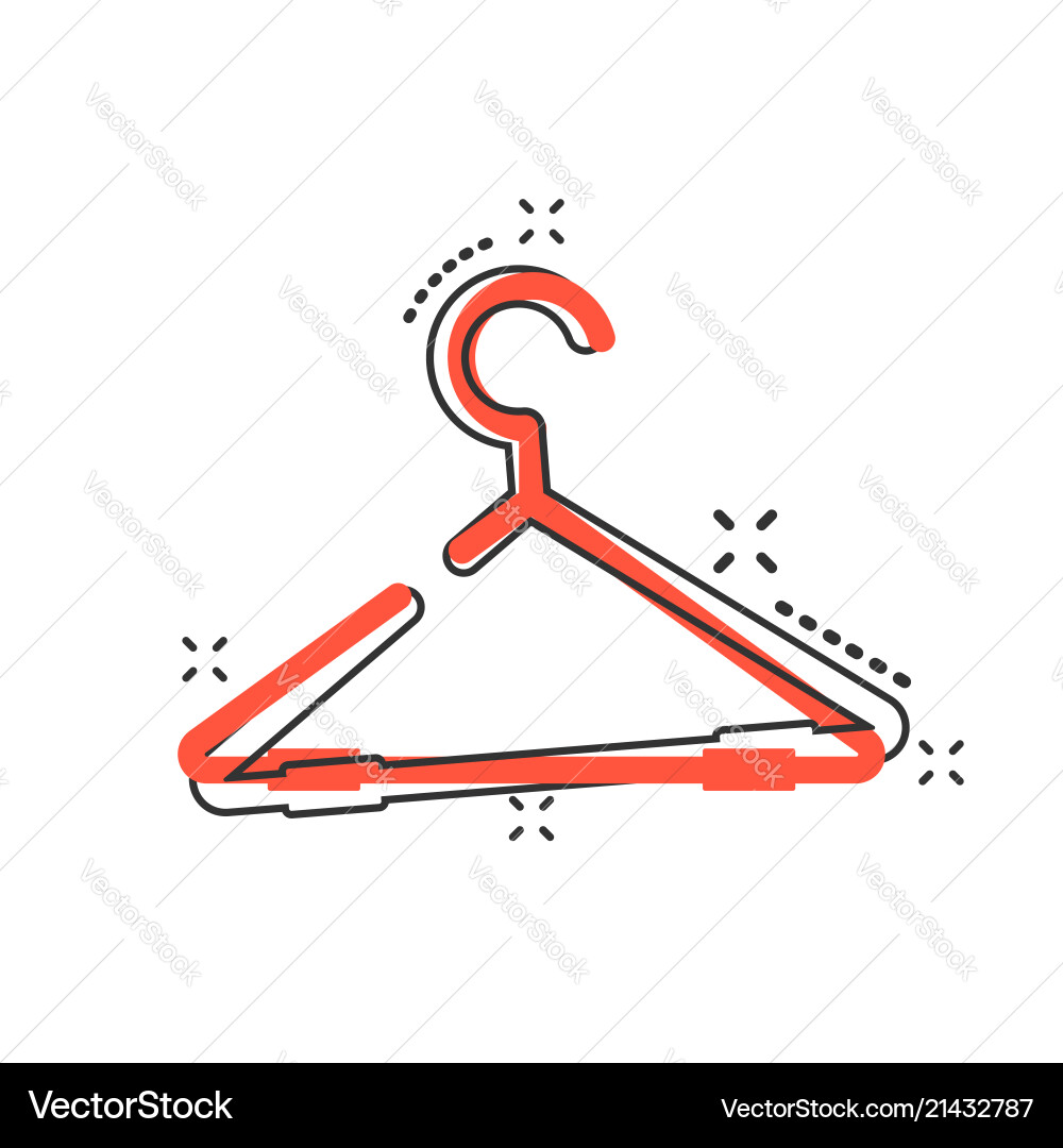 Cartoon hanger icon in comic style wardrobe Vector Image