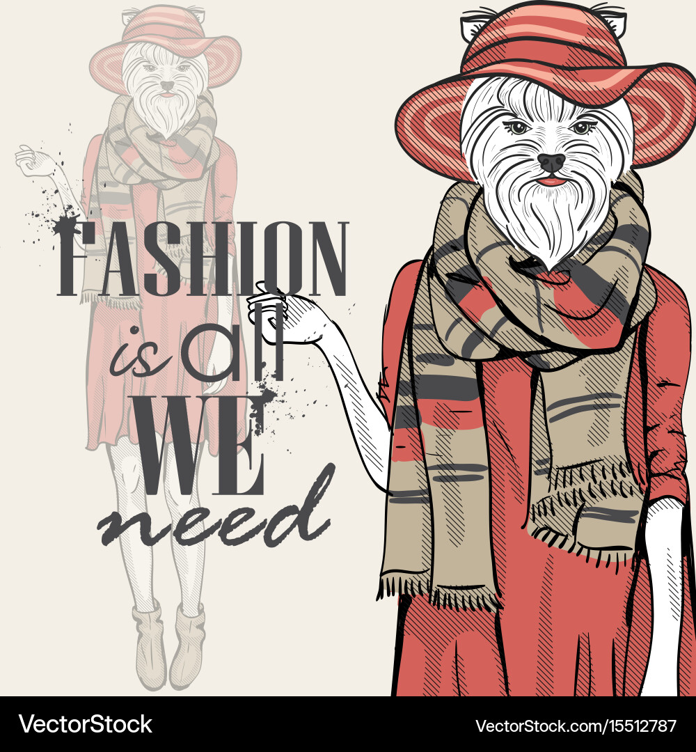 Color sketch of model Royalty Free Vector Image