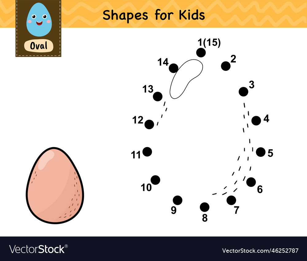 Connect the dots and draw an egg dot to dot Vector Image