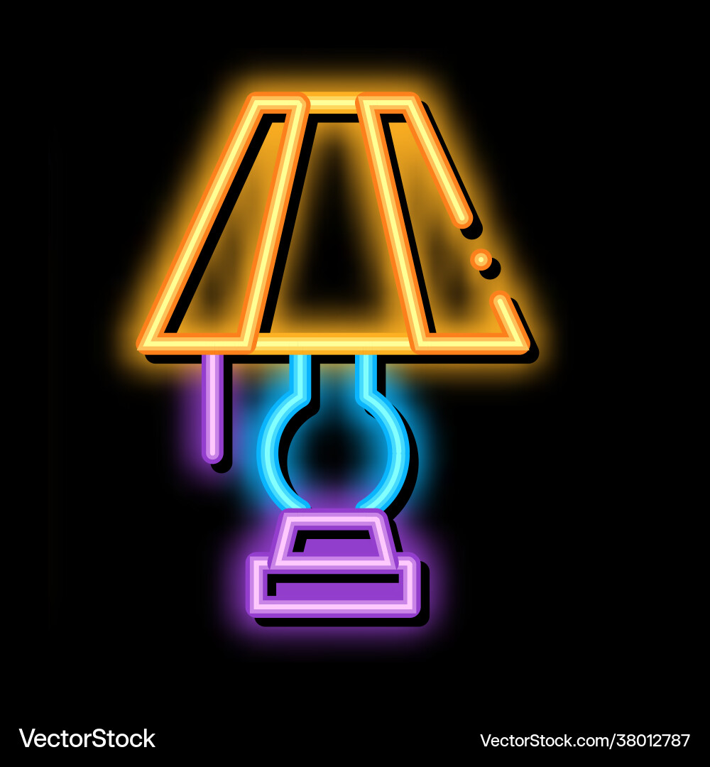 Electric lighting lamp neon glow icon Royalty Free Vector