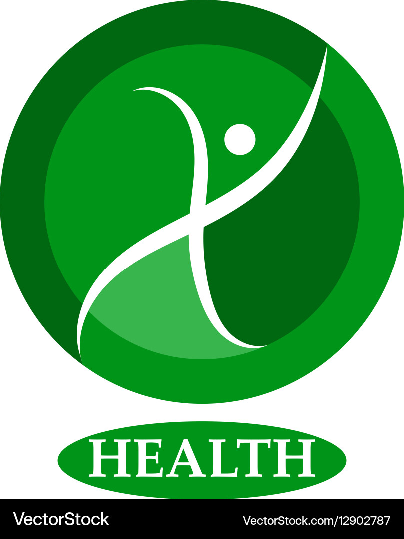 Health character - logo template concept Vector Image