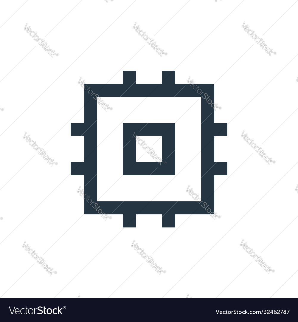 Processor icon isolated on white background Vector Image