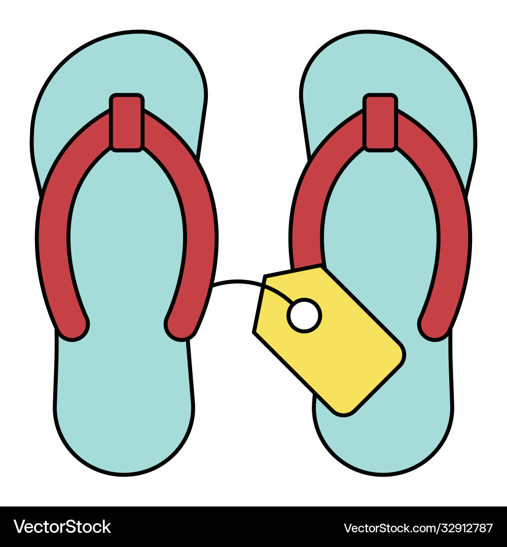 Sandals icon summer sale related Royalty Free Vector Image