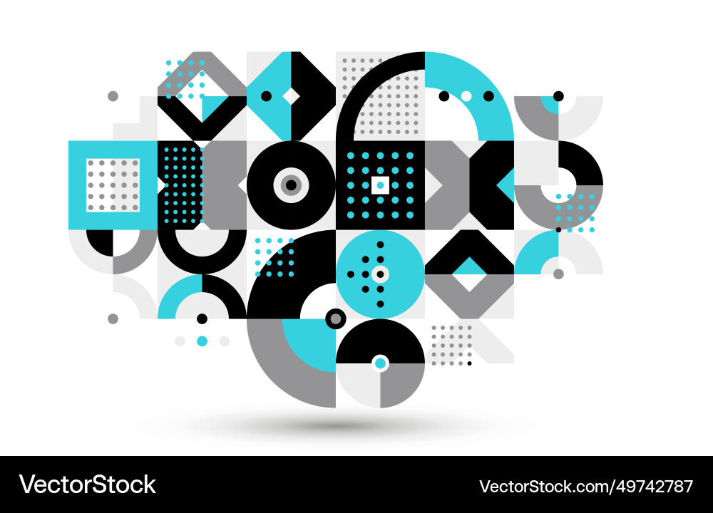 Trendy geometric motif abstract geometry modular Vector Image