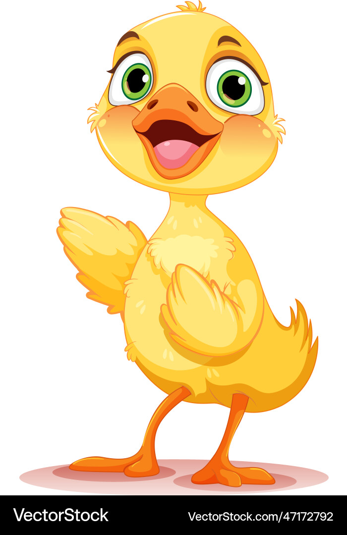 Adorable little duck isolated Royalty Free Vector Image