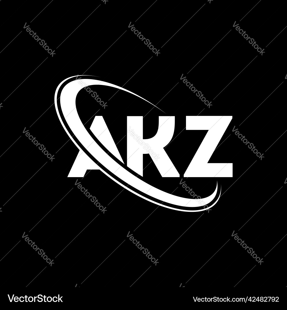 Akz logo letter letter logo design Royalty Free Vector Image
