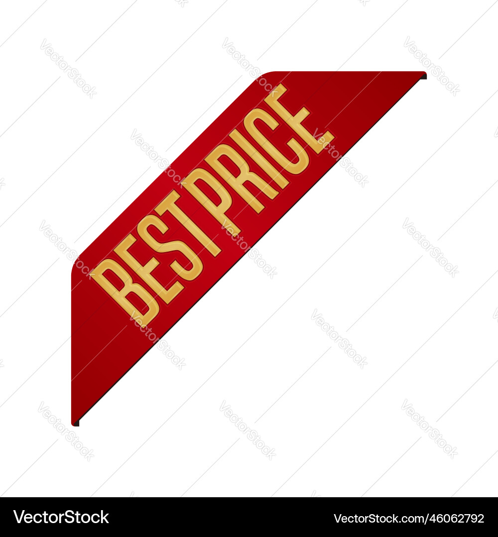 Best price icon for ecommerce site etc corner Vector Image