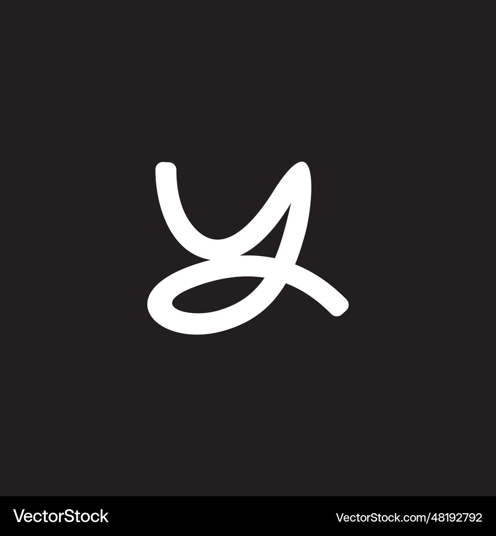 Letter y curves sign logo Royalty Free Vector Image