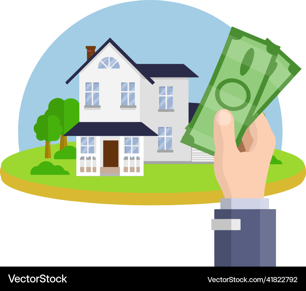 Rent a suburban house Royalty Free Vector Image