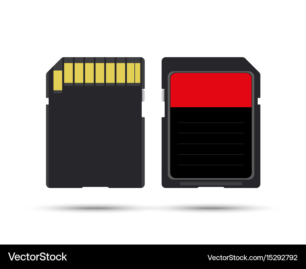 Sd card realistic image of memory card Royalty Free Vector
