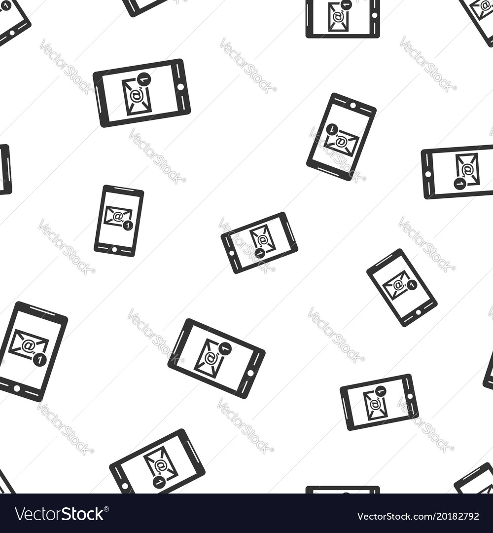 Smartphone seamless pattern background icon Vector Image