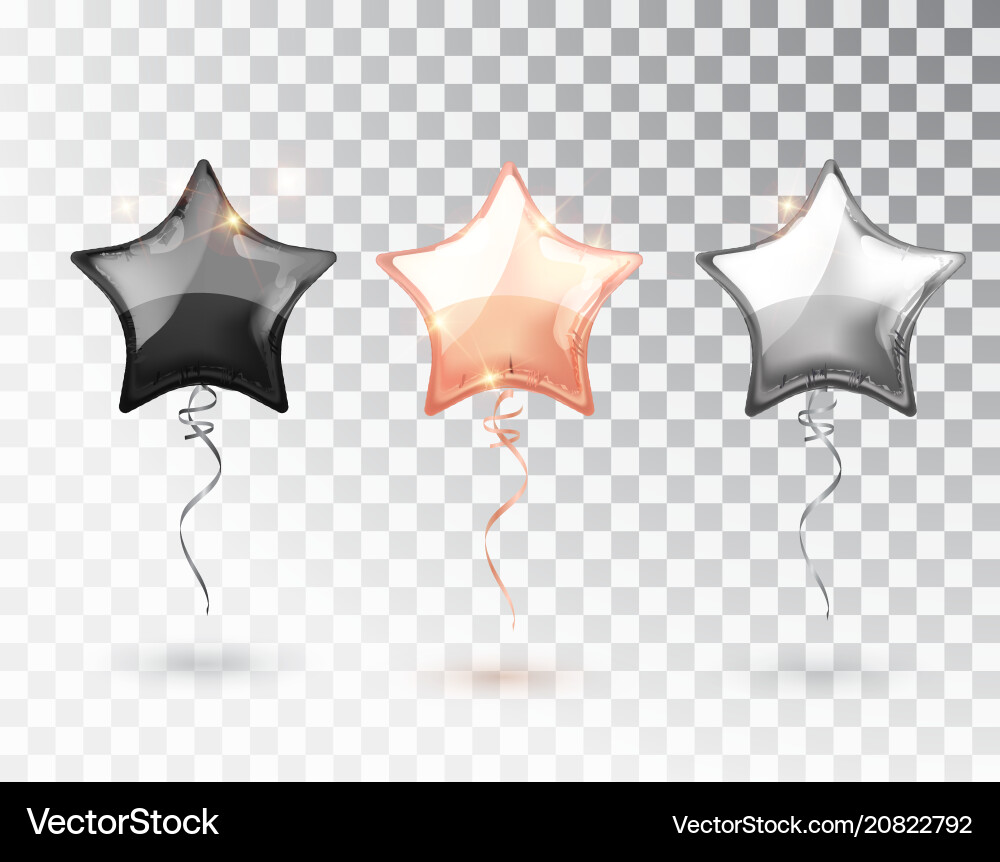 Star balloon on transparent background party Vector Image