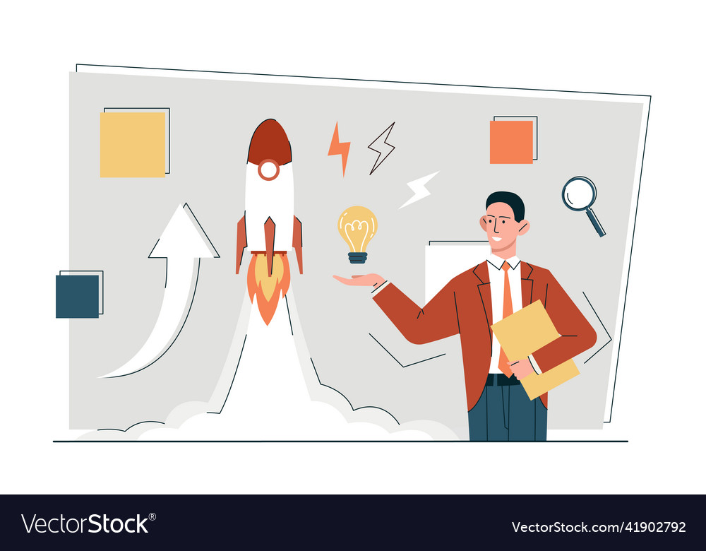Starting new business or educational project Vector Image